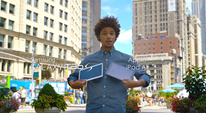 Samsung asks New Yorkers to compare Apple's iPad Air to Galaxy Tab S in ...