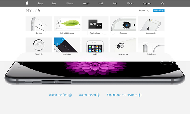 Apple's redesigned desktop and mobile websites are heavy on images ...