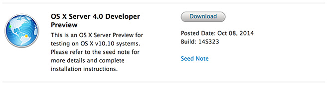 Apple seeds new OS X Server 4.0 preview for testing ahead of OS X ...