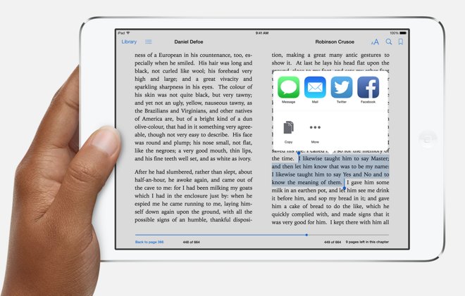 Baking iBooks into iOS 8 has led to 1M new users for Apple every week ...