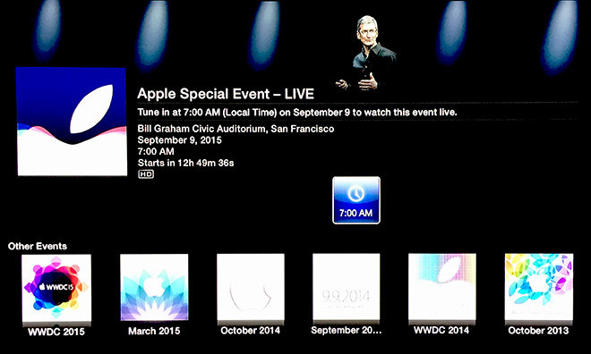 Apple TV's 'Apple Events' channel updated ahead of iPhone announcement ...
