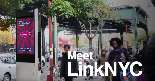 New York City gains public gigabit Wi-Fi through first LinkNYC kiosks | AppleInsider