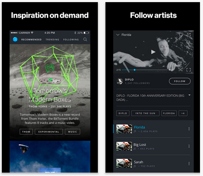 BitTorrent Now streaming app launches for Apple TV, iOS | AppleInsider