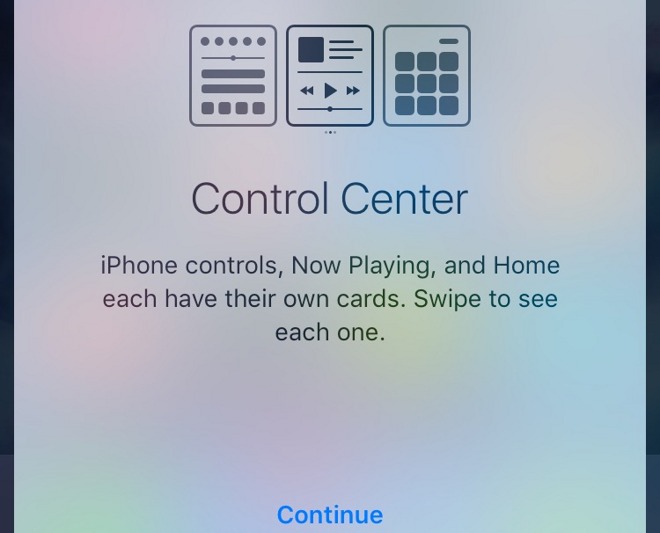 iOS 10 beta 4 adds introduction explaining Apple's Control Center ...