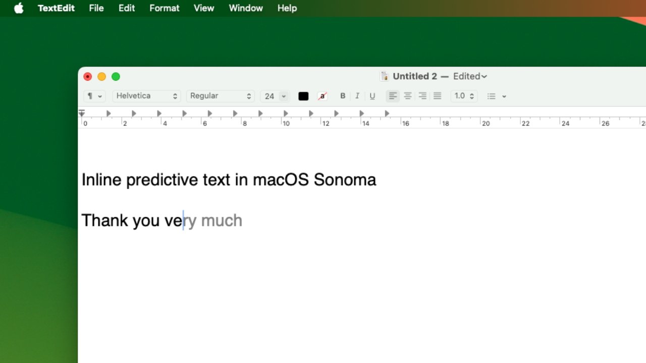 How To Use Inline Predictive Text In MacOS Sonoma