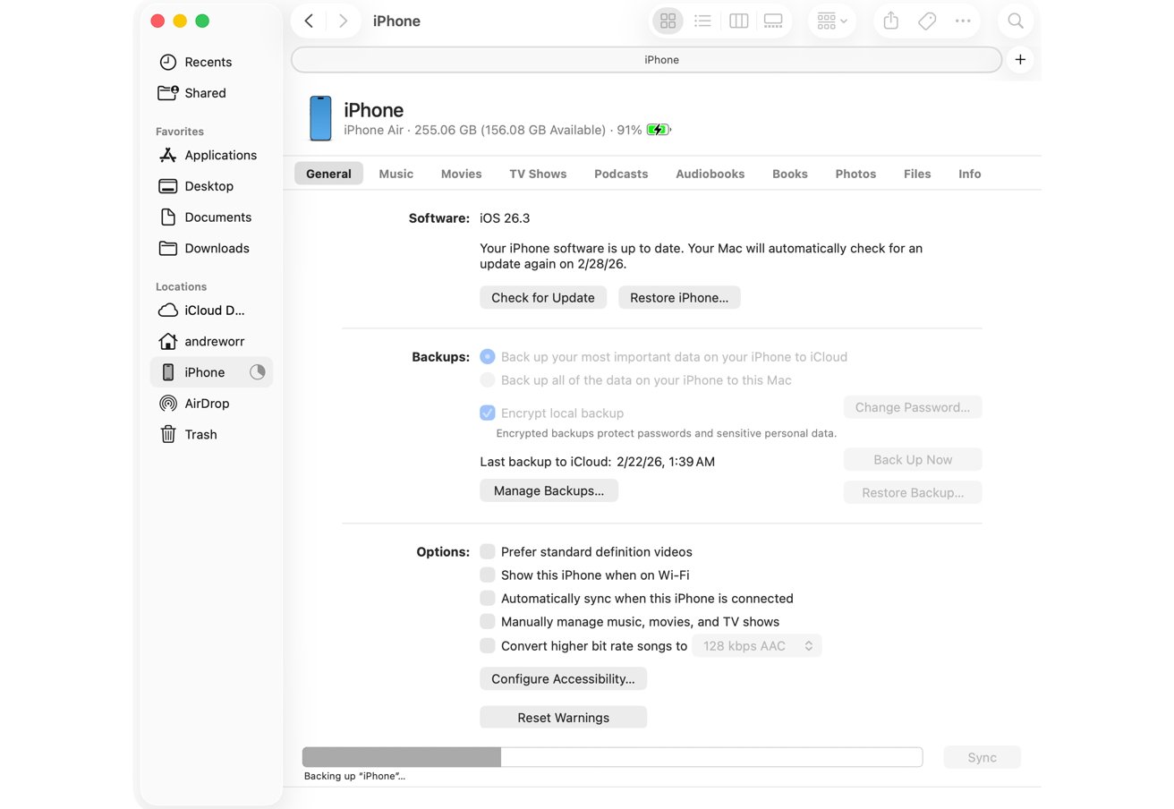 How to back up your iPhone & iPad to your Mac before something goes ...
